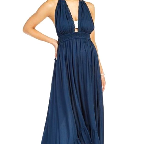 Raviya | Dresses | Raviya Ruffled Halter Coverup Maxi Dress | Poshmark